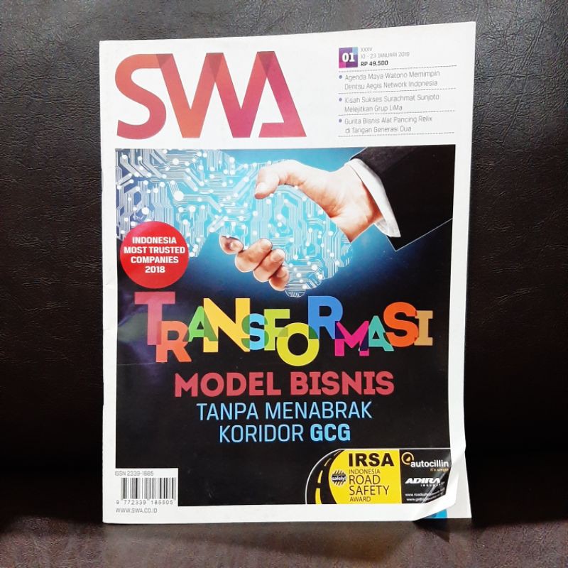 Jual Majalah SWA Edisi 01/2019 Transformasi Model Bisnis | Shopee Indonesia