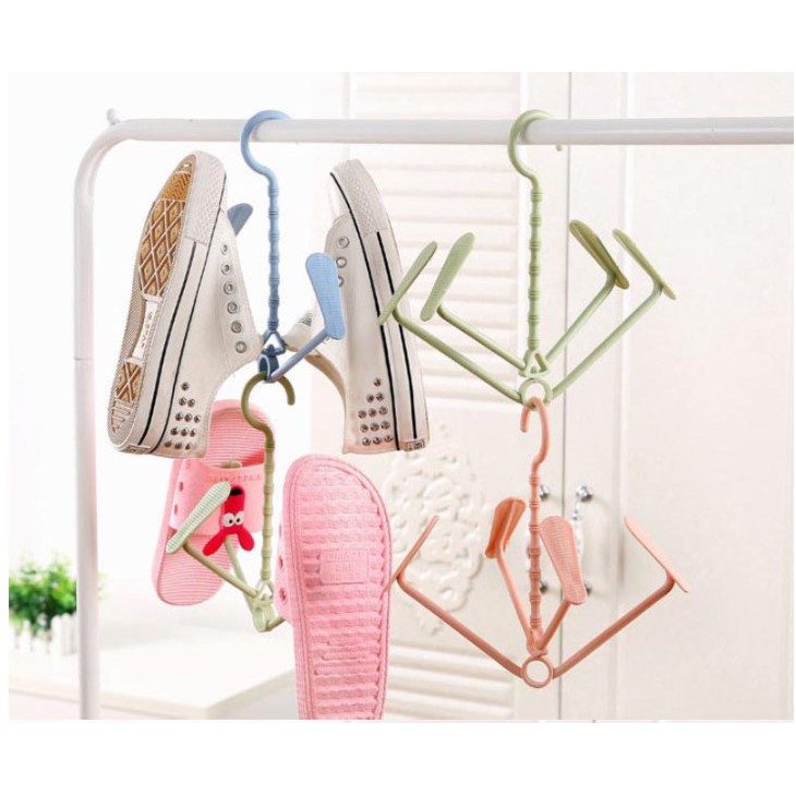 Jual gantungan jemuran sepatu hanger shoes dry dryer shoe gantungan ...