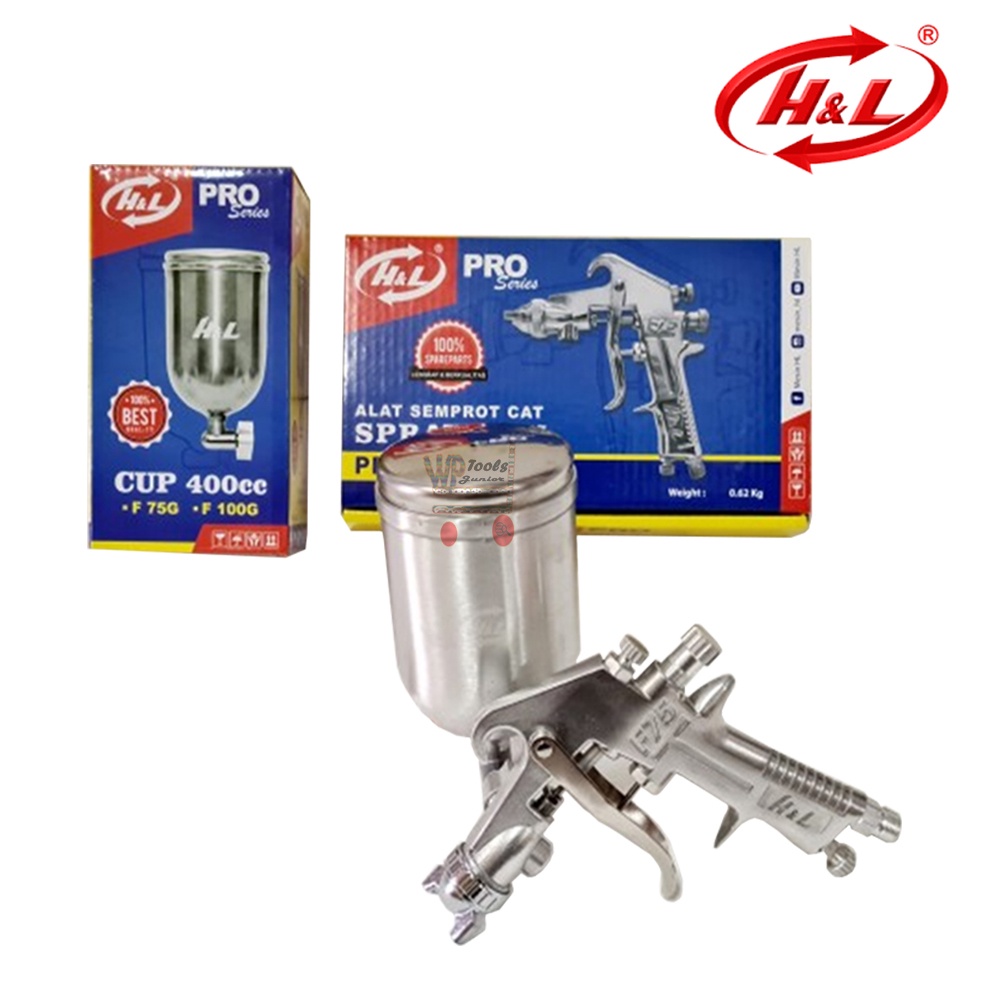 Jual IWA SAGOLA Spray Gun F75 Tabung Atas 400cc Spet Cat Semprot Angin ...