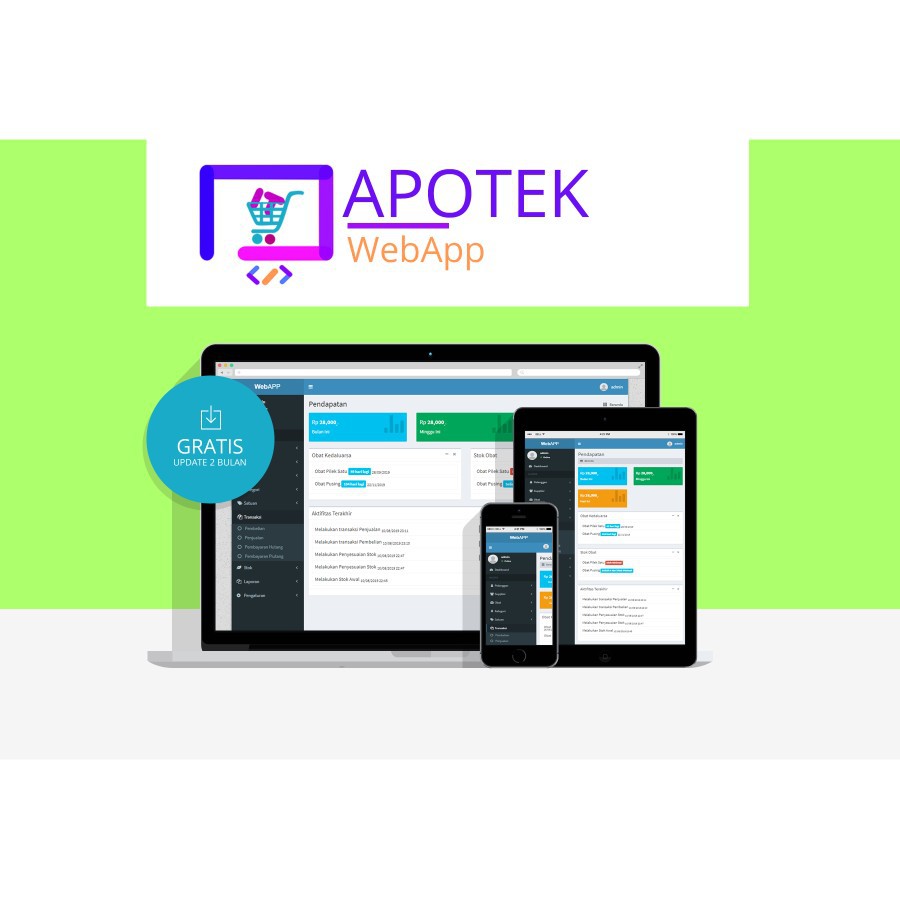 Jual Software Aplikasi Apotek Berbasis Web PHP Codeigniter Banyak PC | Shopee Indonesia
