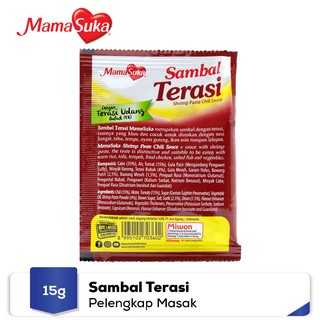 Jual MamaSuka - Sambal Terasi Sachet 15 gr Mama Suka | Shopee Indonesia