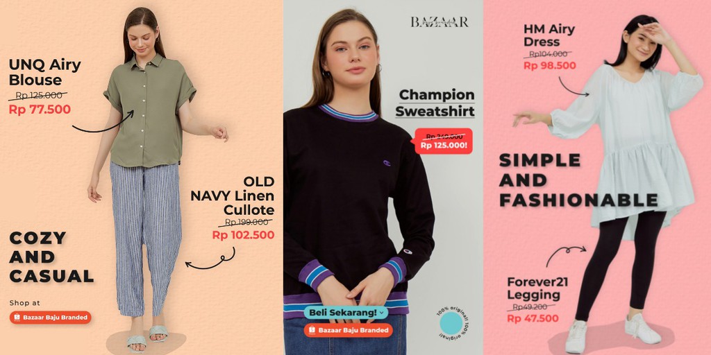 Toko Online Bazaar Baju Branded | Shopee Indonesia