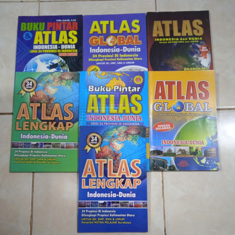 Jual Atlas indonesia dan dunia, Atlas global, atlas lengkap | Shopee ...