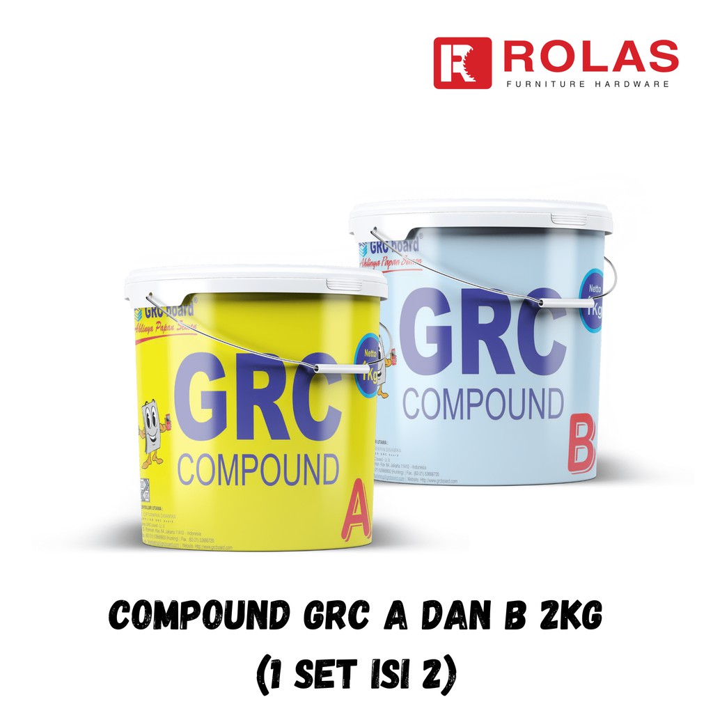 Jual COMPOUND GRC A DAN B 2kg (1 SET ISI 2) / KOMPON GRC 2 KG | Shopee ...