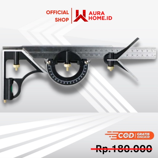 Jual 3 in 1 Penggaris Multifungsi Adjustable Angle 30cm / Penggaris ...