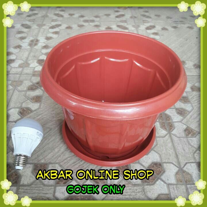 Jual Pot Sakura 25 Cm Sun Flower Plus Tatakan ( Khusus Via Gojek ...