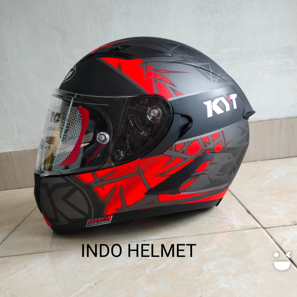 Jual HELM KYT FALCON FR SPIKE GUN GOFT RED ONGKIR 2KG GRATIS BUBLE WRAP ...