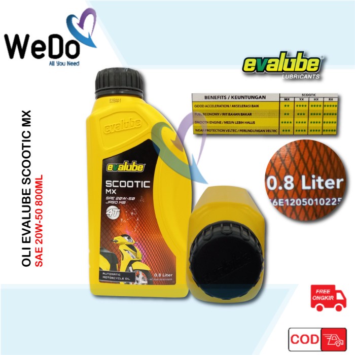 Jual Evalube Scootic MX Oli Mesin Motor Matic Universal Oil 4 Tax 800ml ...