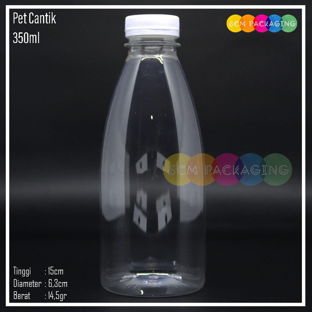 Jual botol plastik Pet Cantik 350ml SN ECO kemasan minuman kopi susu ...