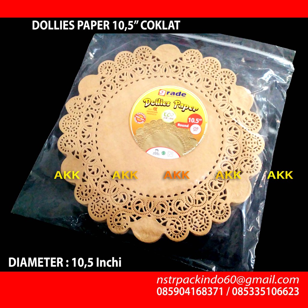 Jual KERTAS RENDA DOILIES PAPER 10,5 INCH COKLAT (250 PCS) | Shopee ...