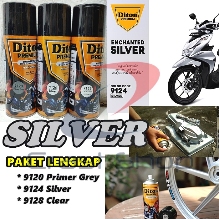 Jual Paket Lengkap Cat Pilox Diton Premium 9124 Silver Warna Perak ...