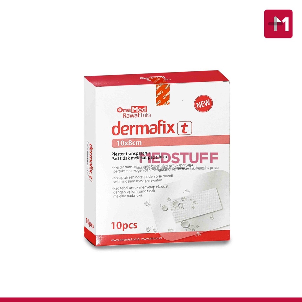 Jual Dermafix T 10x8 cm isi 10s Plester Luka Transparan Anti Air ...