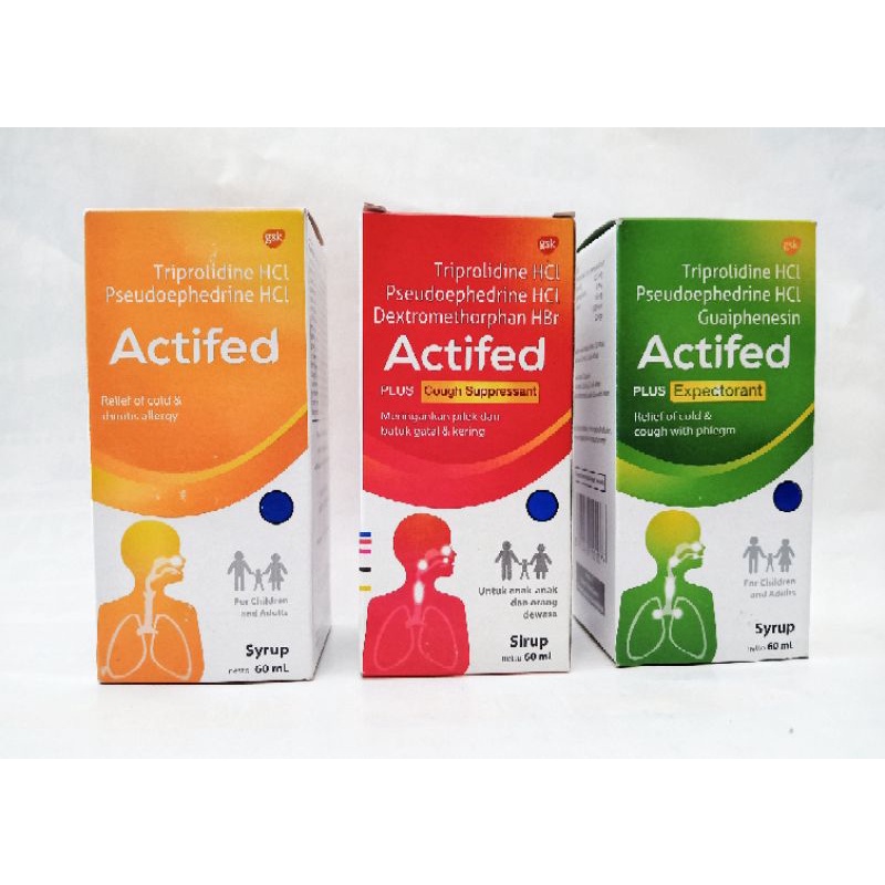 Jual ACTIFED SIRUP 60 ML FLU BATUK (HIJAU-MERAH-KUNING) | Shopee Indonesia