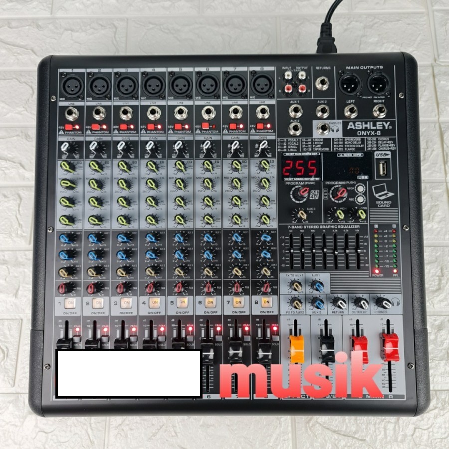 Mixer Ashley New ONYX8 ONYX 8 Reverb 4 Tone Recording Soundcard USB PC ...