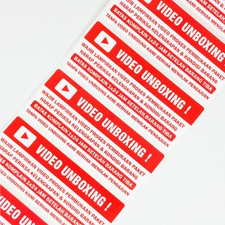 Jual Sticker Label Wajib Video Unboxing Stiker Pengiriman Paket OlShop ...