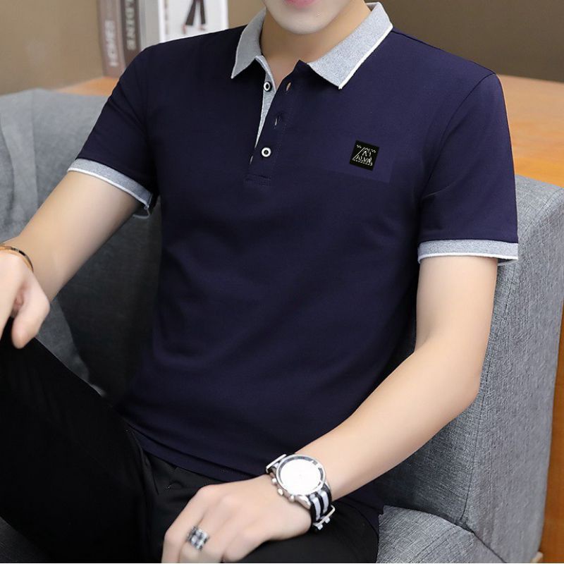 Jual NEW ARRIVAL ⚡ Polo Shirt Navy pendek pria kantor original Distro ...