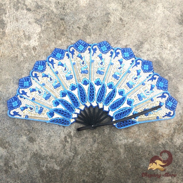 Jual Kipas Lipat Wayang Kulit Biru | Shopee Indonesia