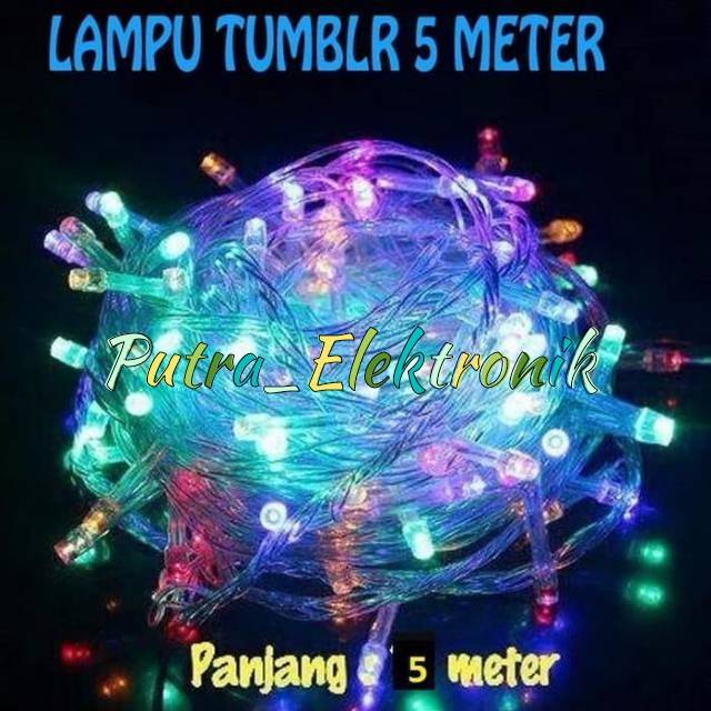 Jual LAMPU HIAS LED TUMBLR 5 METER LAMPU DEKORASI LAMPU NATAL LAMPU ...
