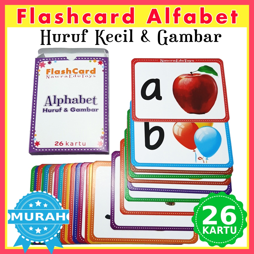 Jual Flashcard Alfabet, Flash Card Alphabet dan Gambar Indonesia|Shopee ...