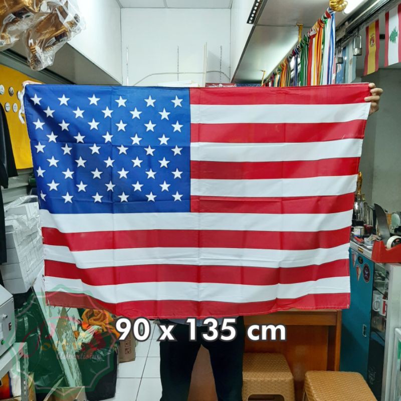 Jual Bendera Amerika Serikat 90 x 135 cm Bahan veles | Shopee Indonesia