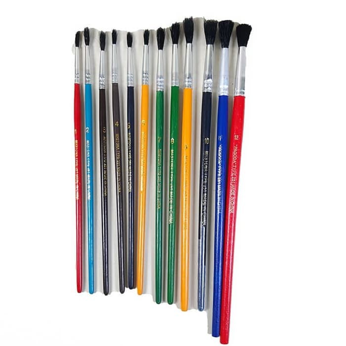 Jual Kuas Cat Lukis Mastona / Pagoda - Paint Brush - Bulu Sintetis ...