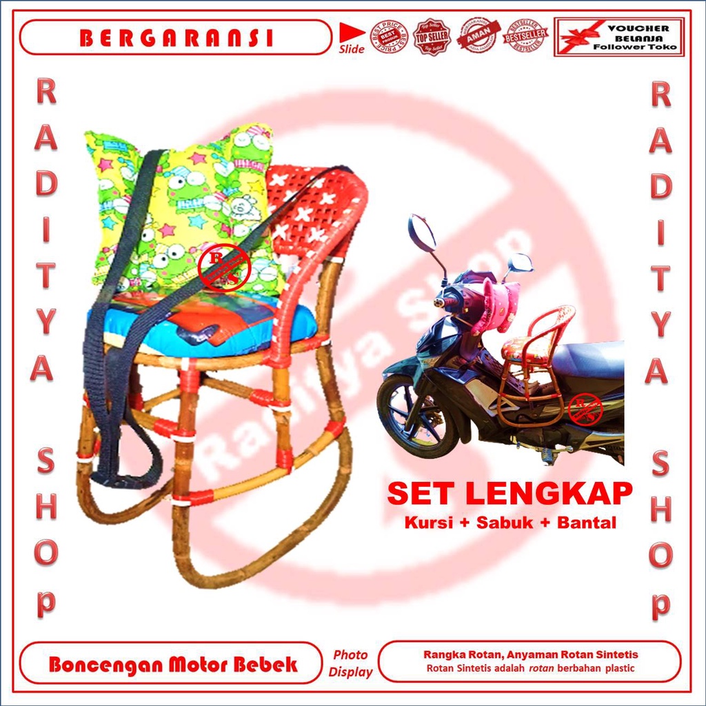 Jual Kursi Bonceng Motor Bebek Dari Rotan / Raditya Shop / Boncengan ...