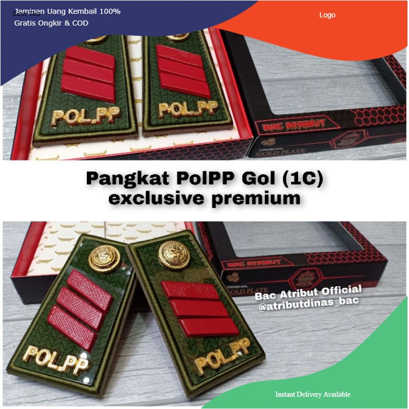 Jual ENK Tanda Pangkat PolPP Golongan 1c (Juru) Premium | Shopee Indonesia