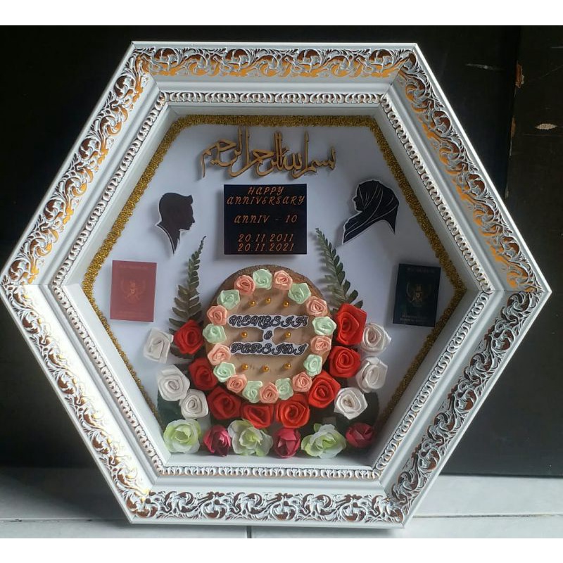 Jual MAHAR NIKAH HEXAGONAL/BINGKAI MAHAR ANNIVERSARY SEGI ENAM MURAH | Shopee Indonesia