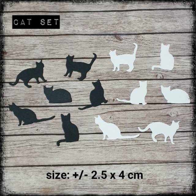 Jual Scrapbook kucing/die cut ready/ Cat set | Shopee Indonesia