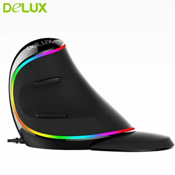 Jual Vertical Mouse DELUXE M618 PLUS RGB Ergonomics Gaming Computer ...