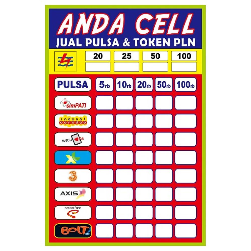 18+ Spanduk Jual Pulsa Menarik PNG