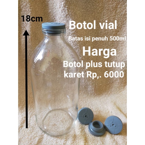 Jual Botol 500ml / Botol setengah liter / Botol kaca / Botol Infus ...