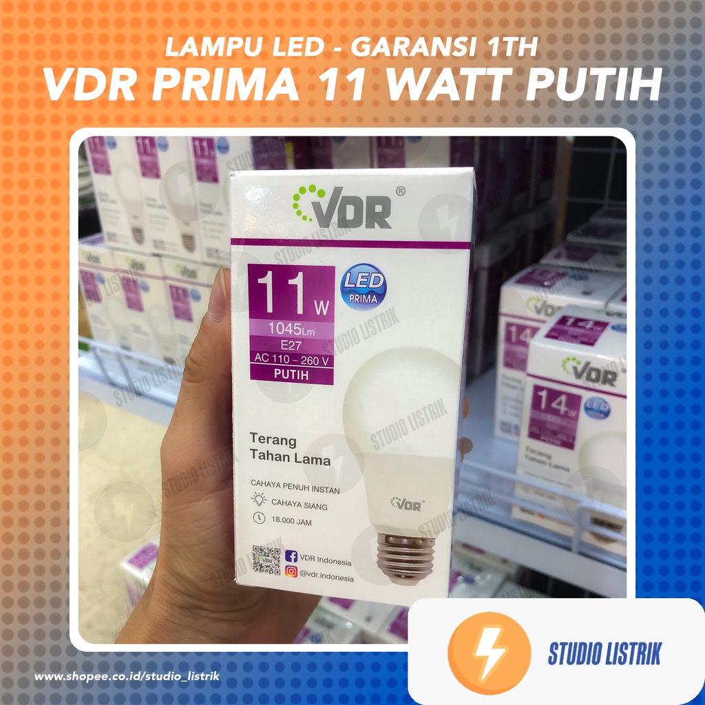 Jual Lampu LED VDR Prima 11 watt Putih / Lampu garansi / Led garansi / Hemat energi | Shopee ...