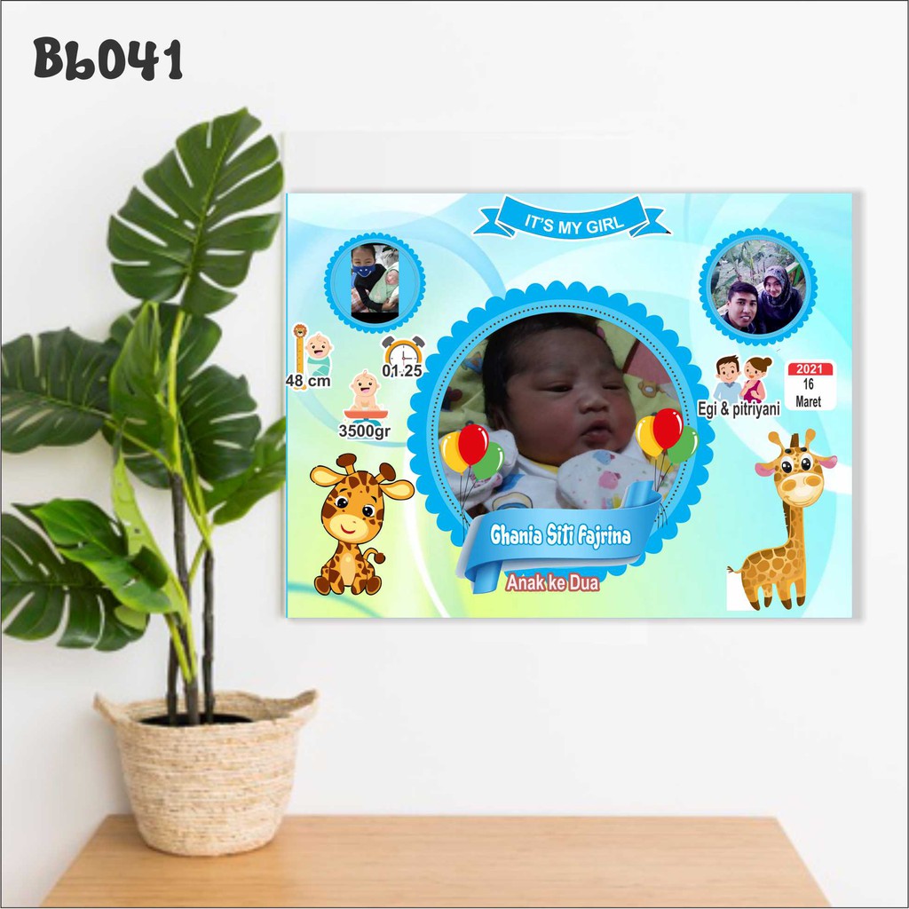Jual POSTER KAYU BIODATA BAYI CUSTOM Indonesia|Shopee Indonesia