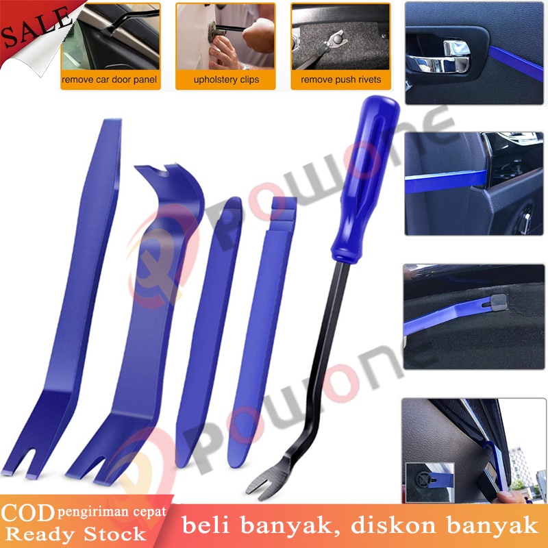 Jual Trim Removal Kit Alat Congkel Pintu mobil Klip Panel Audio Video ...