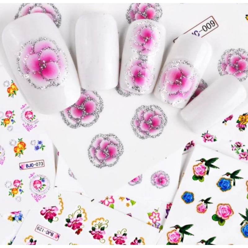 Jual Stiker kuku / Nail sticker isi (55pcs) | Shopee Indonesia