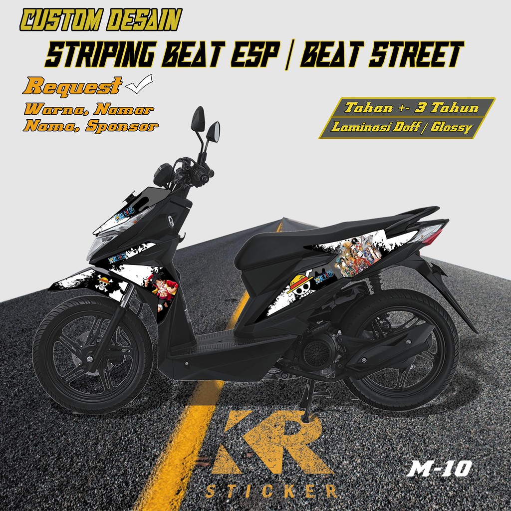Jual Stiker Striping beat esp / beat street ONE PIECE Sticker beat ...