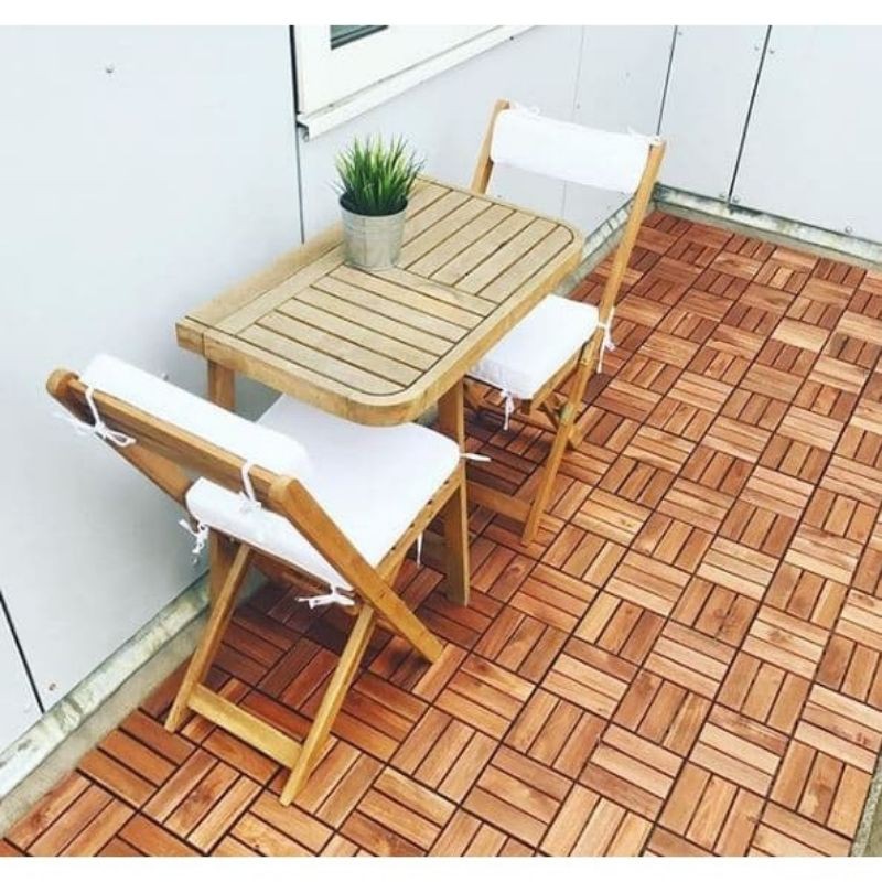 Jual lantai kayu jati decking kayu jati runnen 100pcs | Shopee Indonesia