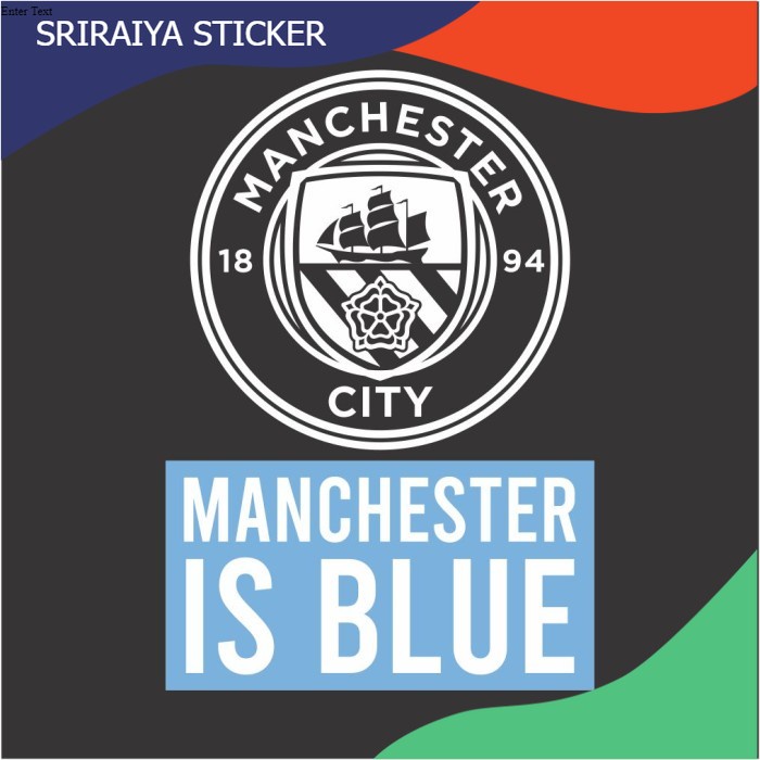 Jual Stiker Man City Is Blue, Manchester City Untuk Mobil Motor Laptop ...