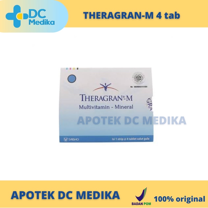 Jual Theragran M / Teragran / Multivitamin pasca OP / Multivitamin ...