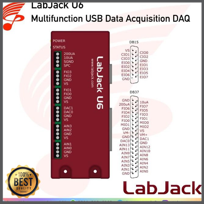Jual alat LabJack U6 Multifunction USB Data Acquisition DAQ | Shopee ...
