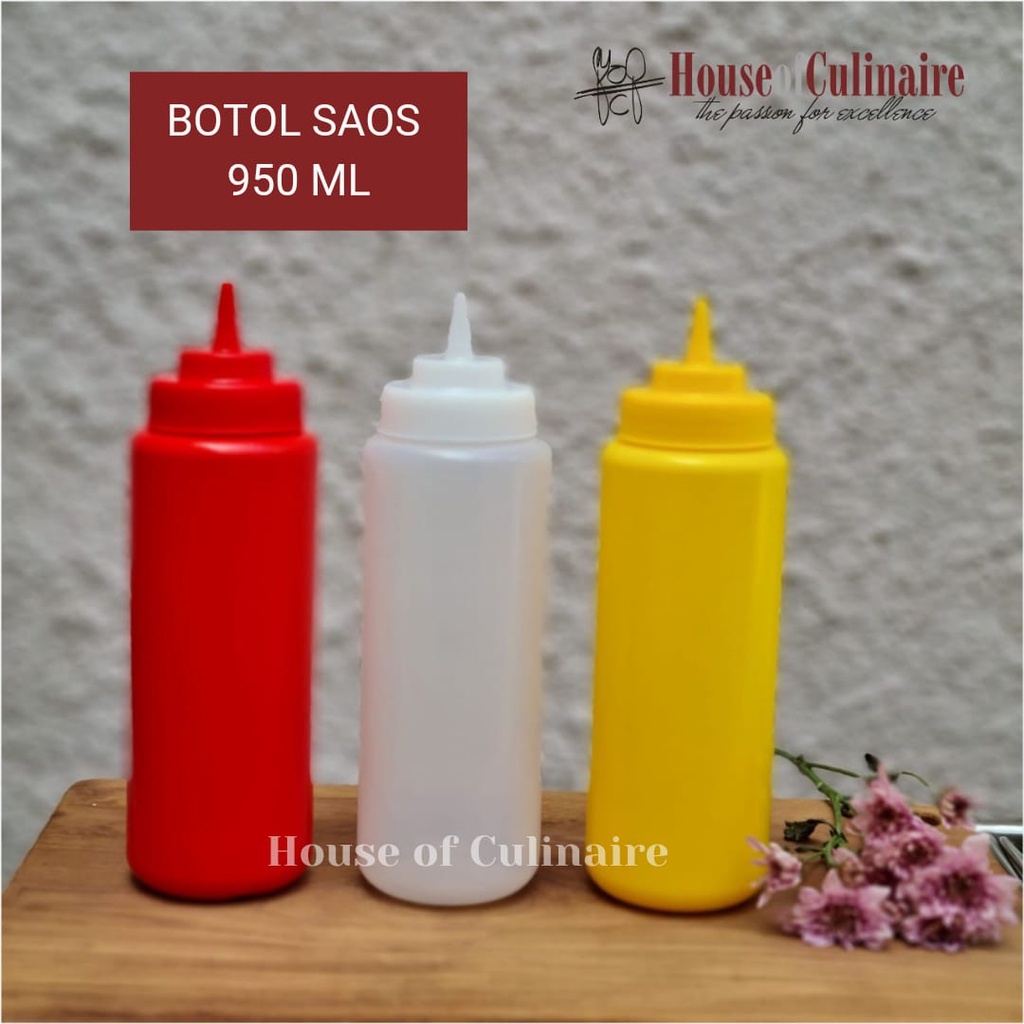 Jual Botol Saos Minyak Mayones Kecap Plastik 950 ml | Shopee Indonesia