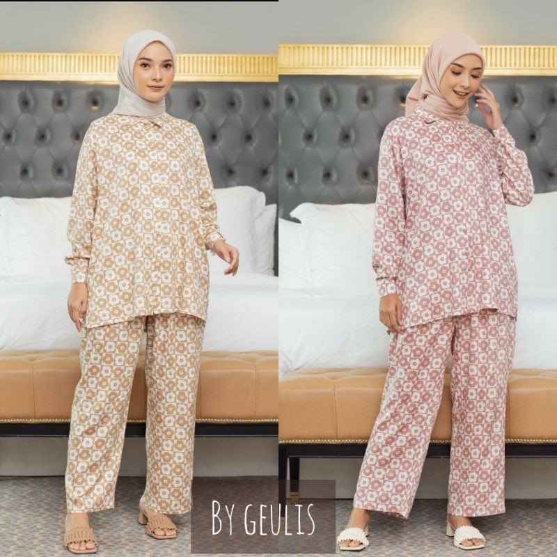 Jual LENKA SET DUSTY PINK&MOCCA BY GEULIS | Shopee Indonesia