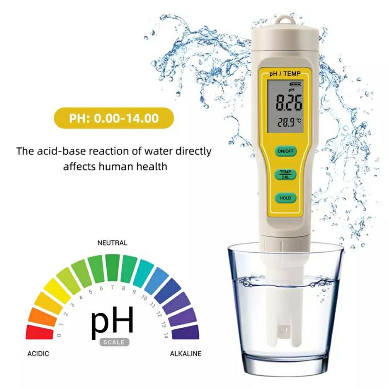 Jual PH Meter Air Digital Water PH Meter Analyzer Waterproof PH Monitor ...