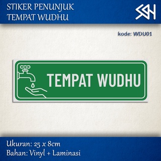 Jual Sticker ARAH | Stiker PENUNJUK TEMPAT WUDHU | 25 x 8 cm | Tahan ...