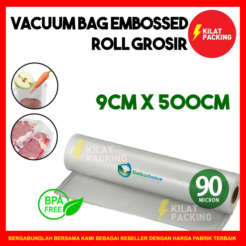 Jual PLASTIK VACUUM VACUM VAKUM EMBOSSED EMBOSS EMBOS ROLL BENING 9CM x ...
