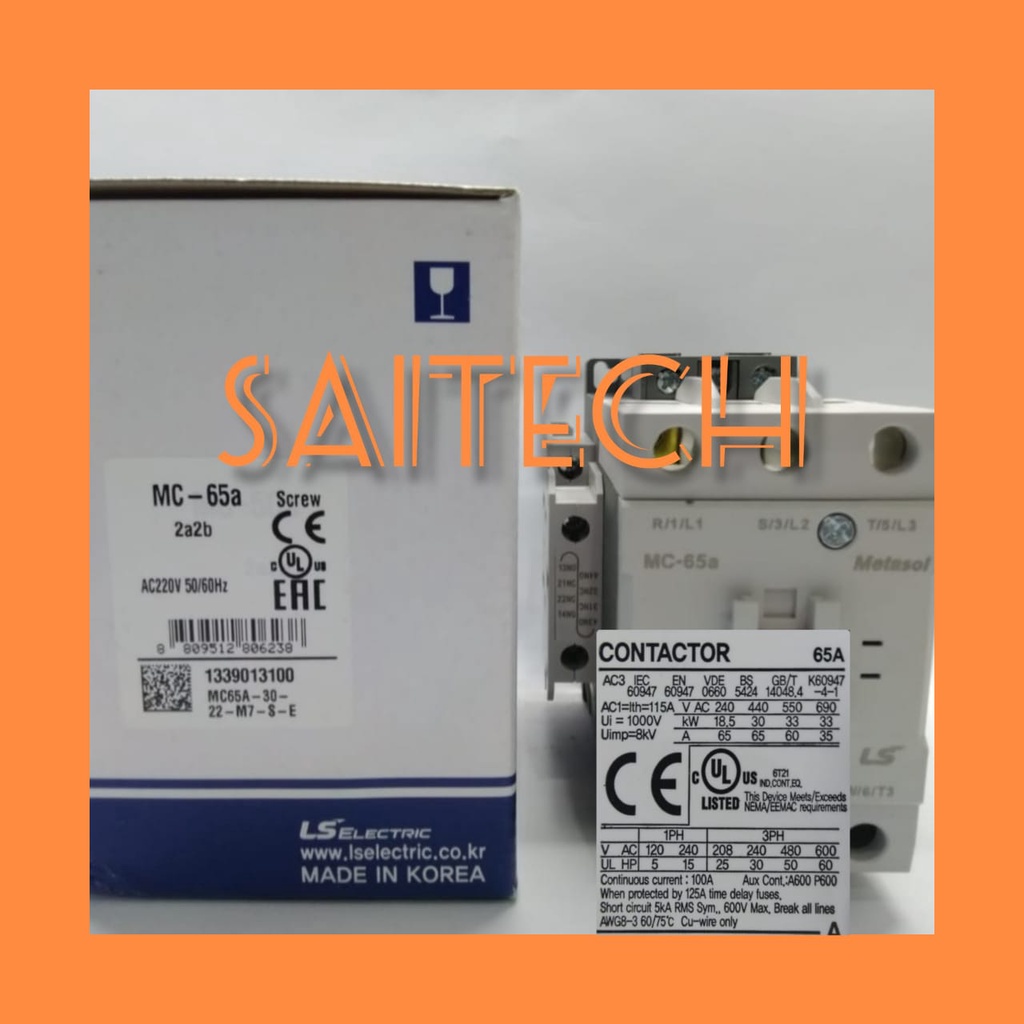 Jual MAGNETIC CONTACTOR / KONTAKTOR MC 65a - MC 65 220V MERK LS GMC-65 | Shopee Indonesia