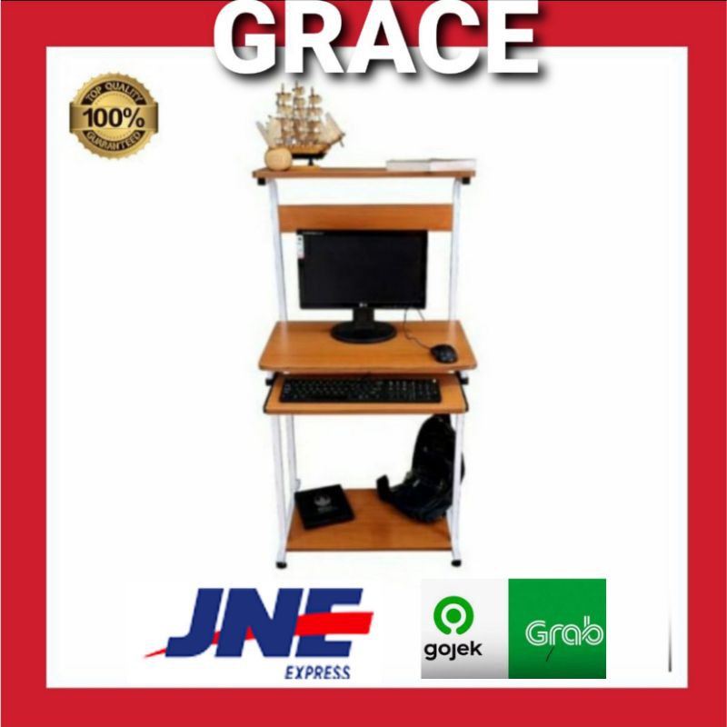 Meja Komputer / meja rangka besi / minimalis / GRACE / rak komputer ...