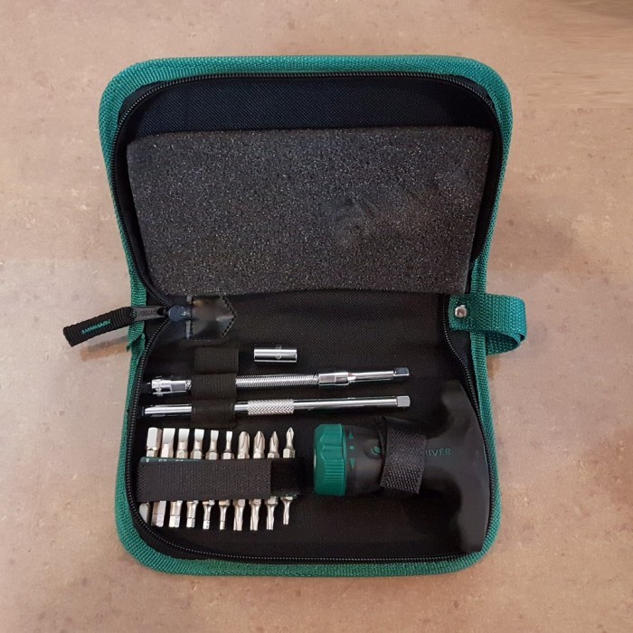 Jual Obeng T Handle Ratchet Screwdriver Set - SATA 09341 Tools 24 Pcs ...