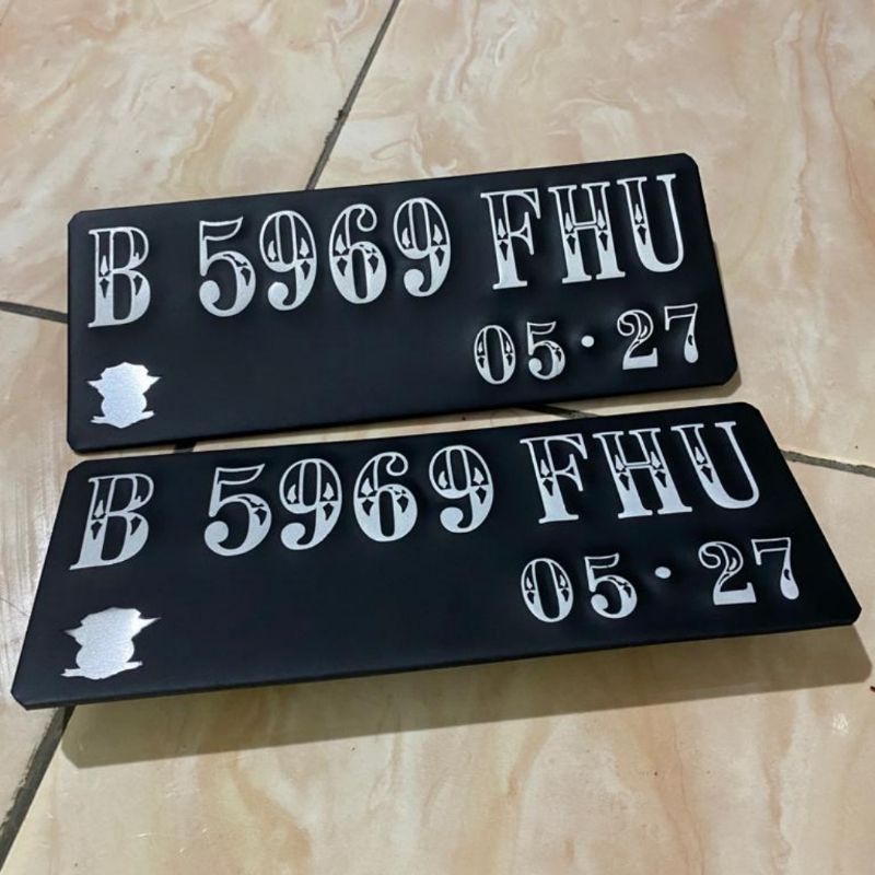 Jual Plat Nomor Motor Font VARIASI 2 Pcs ( SEPASANG ) Motor Variasi ...